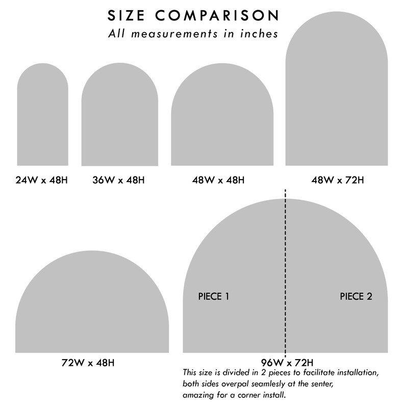 Warm Latte Neutral Arch Wall Decal Minimalist Color Block - Etsy