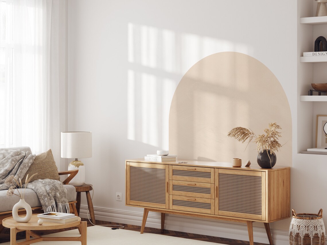 Neutral Color Block Arch Wall Decal: Peel and Stick Decor - Etsy