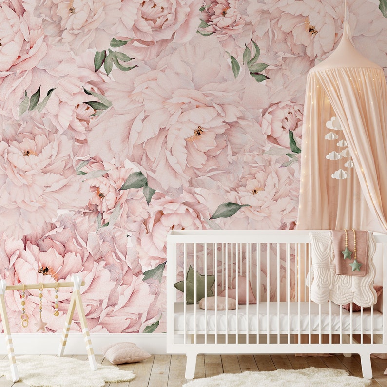 Gorgeous Peony in Pink Mural KM267 Self Adhesive Large Scale - Etsy