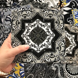 Classic Black Italian Full Tile Decal Vinyl Stickers Mosaic Pack ...