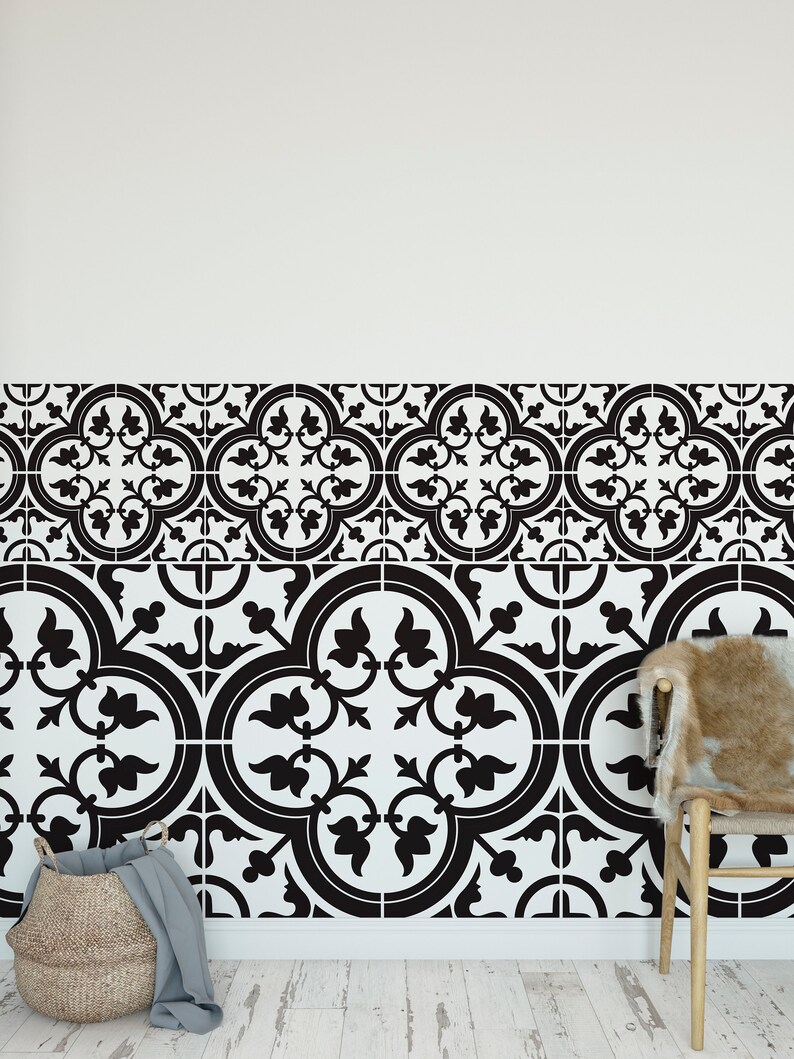 Tile Stickers Black Fatima Quart Tile Decal Vinyl Stickers - Etsy UK