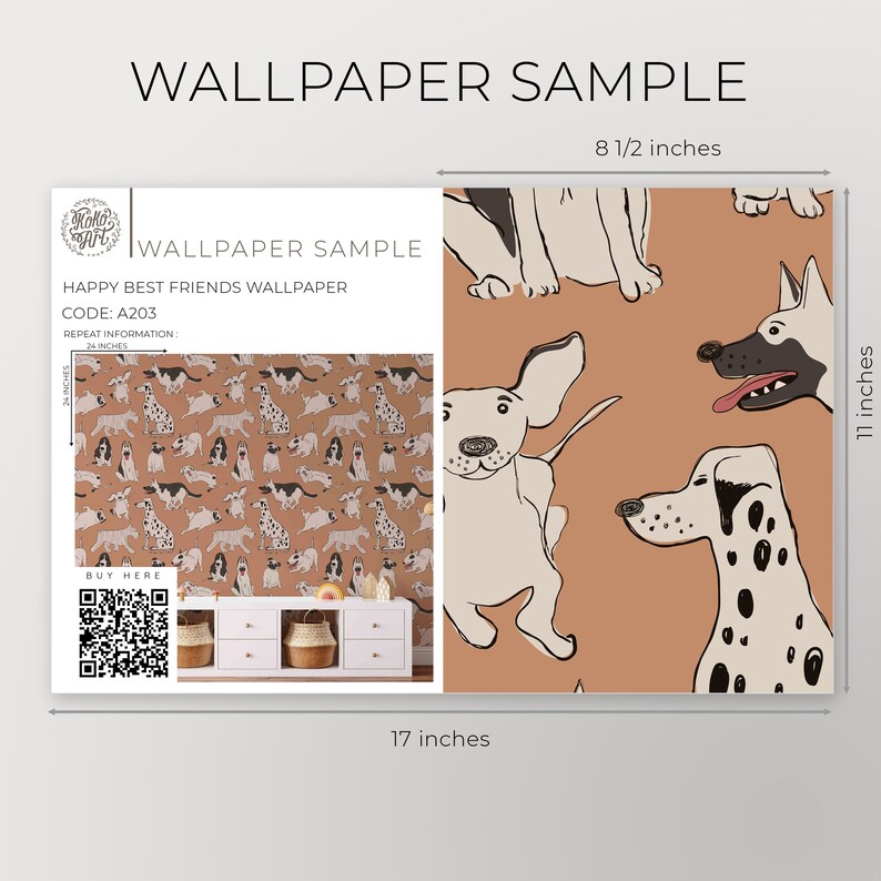Dog Breeds Wallpaper: Removable Peel and Stick Wallpaper - Etsy