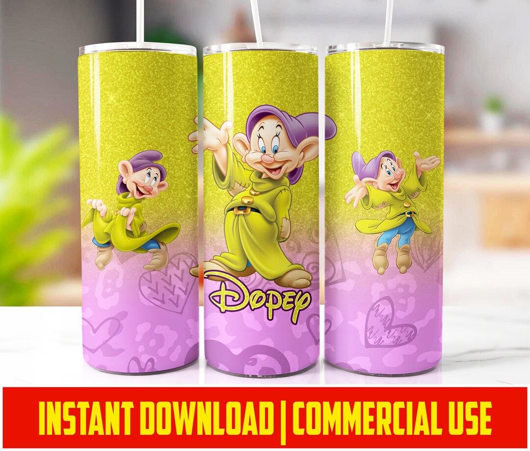 Dopey Dwarf Tumbler Wrap Png, Dopey Dwarf Sublimation Design Tumbler ...