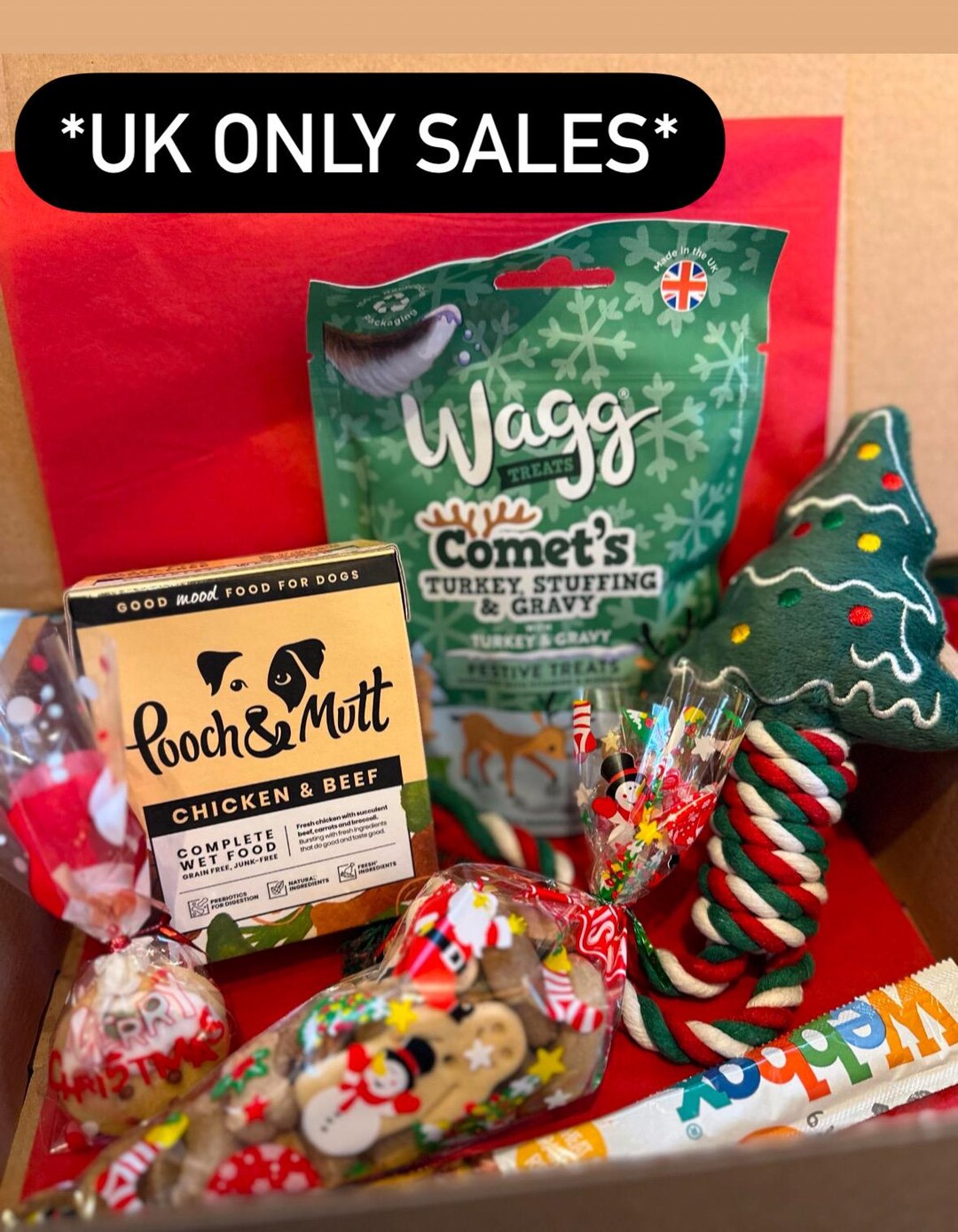 Christmas Gift Box for Dog Dog Christmas Box Dog Treat Box Puppy Gift ...