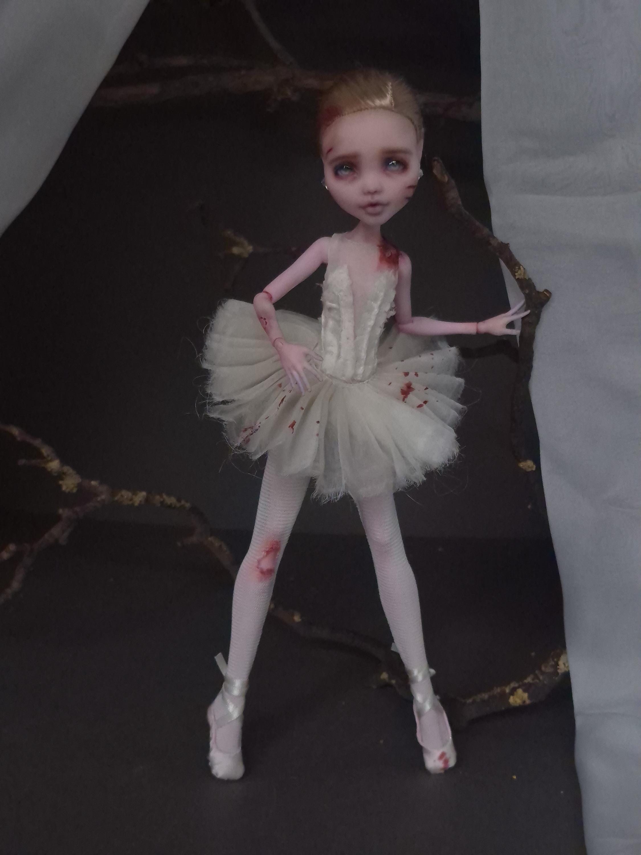 Zombie Ballerina Doll Odette Custom Repaint OOAK Monster High Draculaura - Etsy