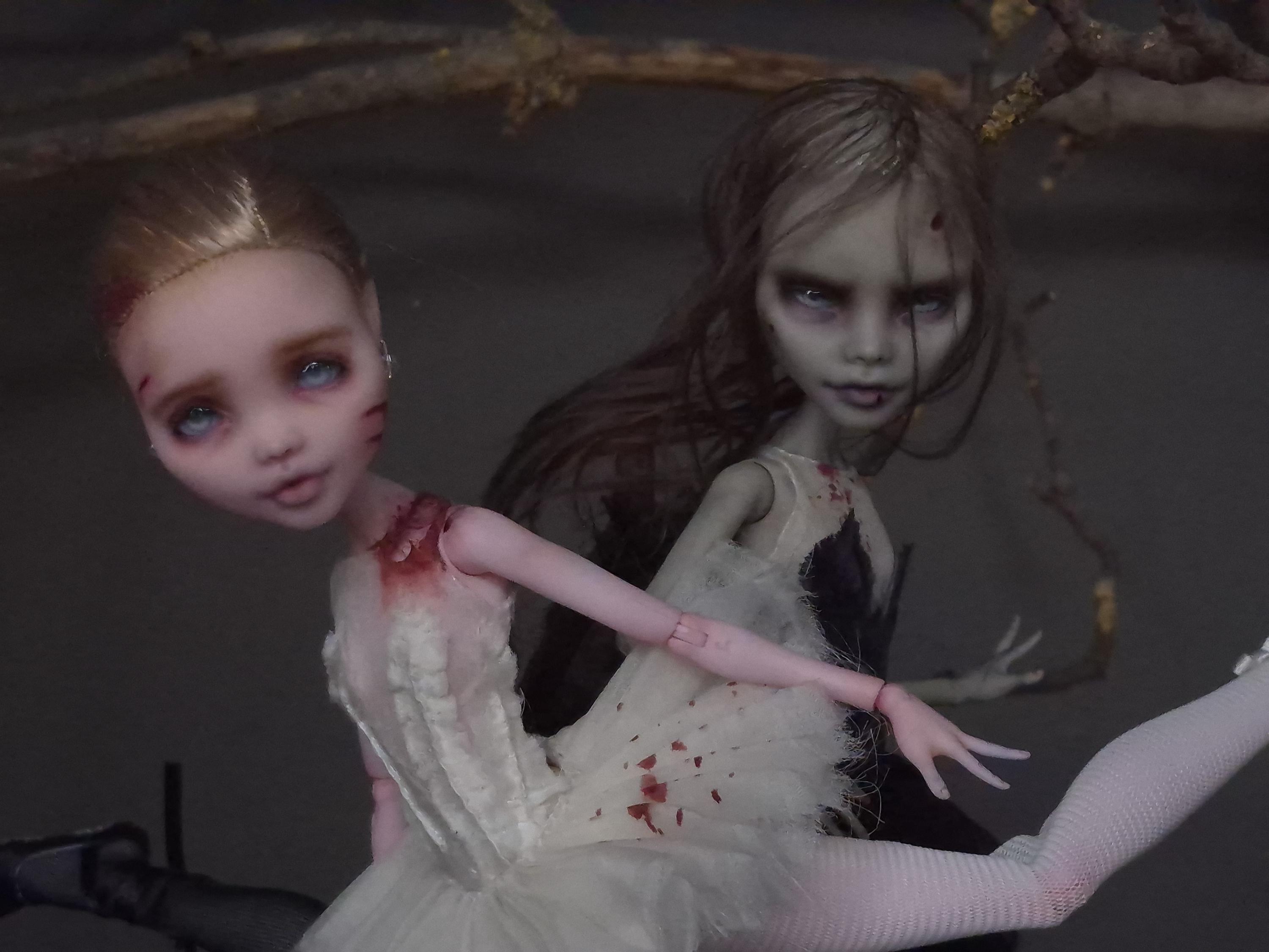 Zombie Ballerina Doll Odette Custom Repaint OOAK Monster High Draculaura - Etsy