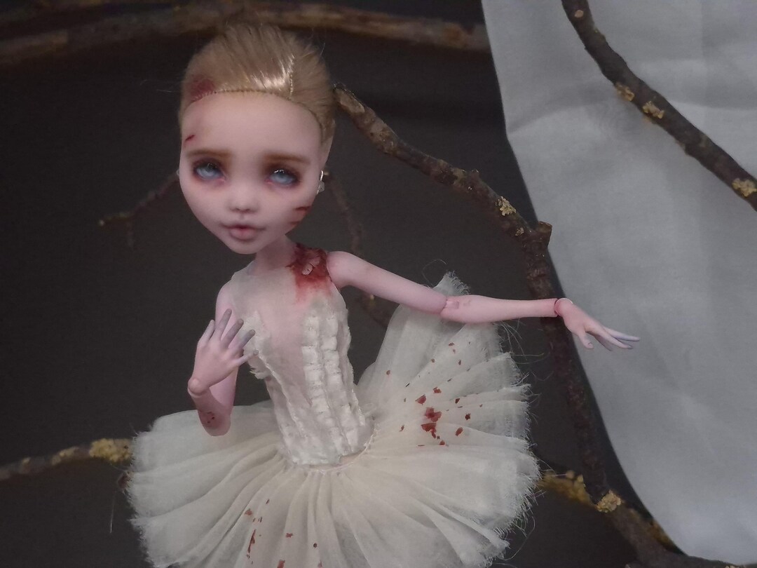 Zombie Ballerina Doll Odette Custom Repaint OOAK Monster High Draculaura - Etsy
