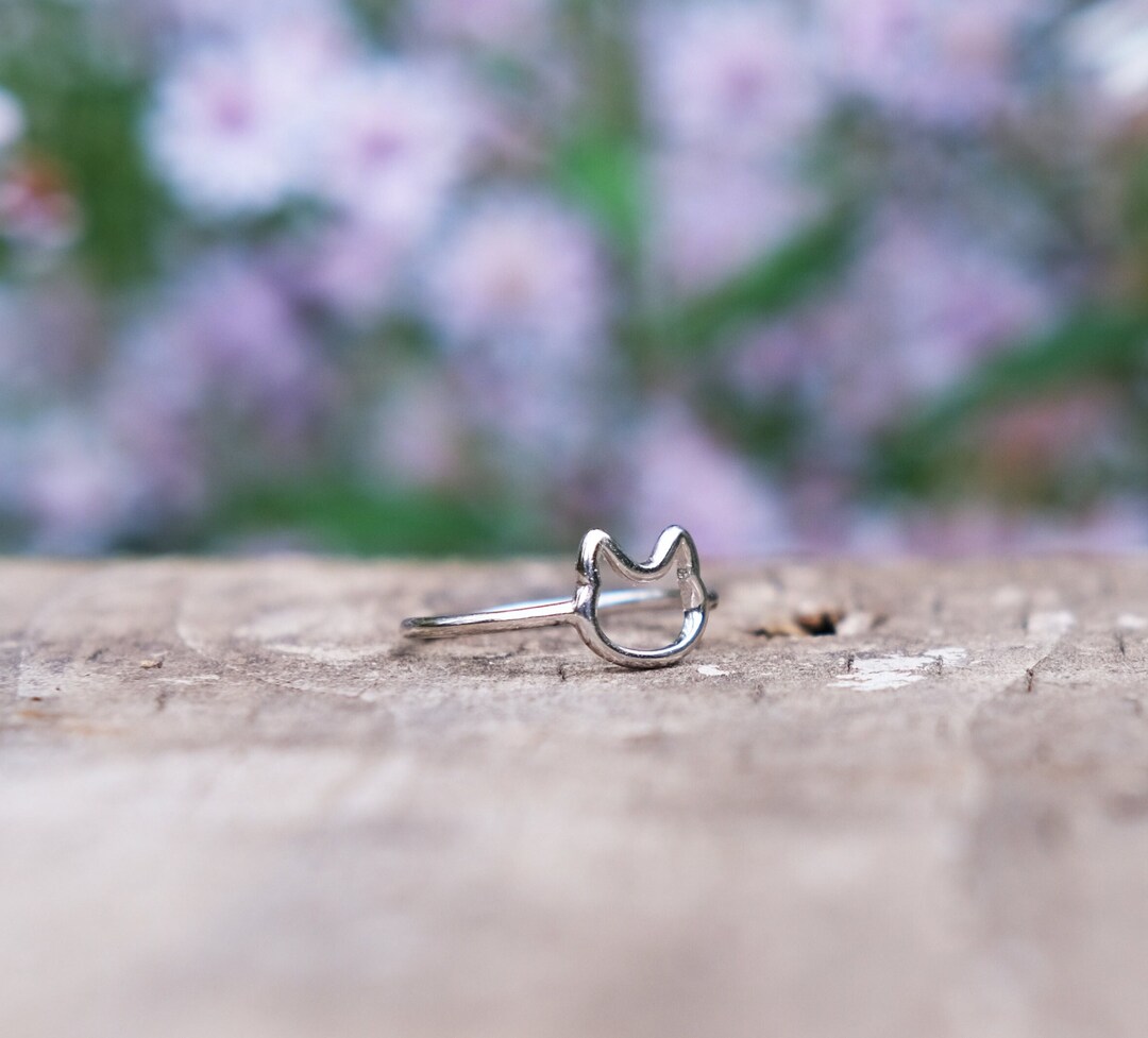 Cat Ring. Kitty Ring. Simple Ring. Cat Ears Ring. Cat Jewelry. Dainty ...