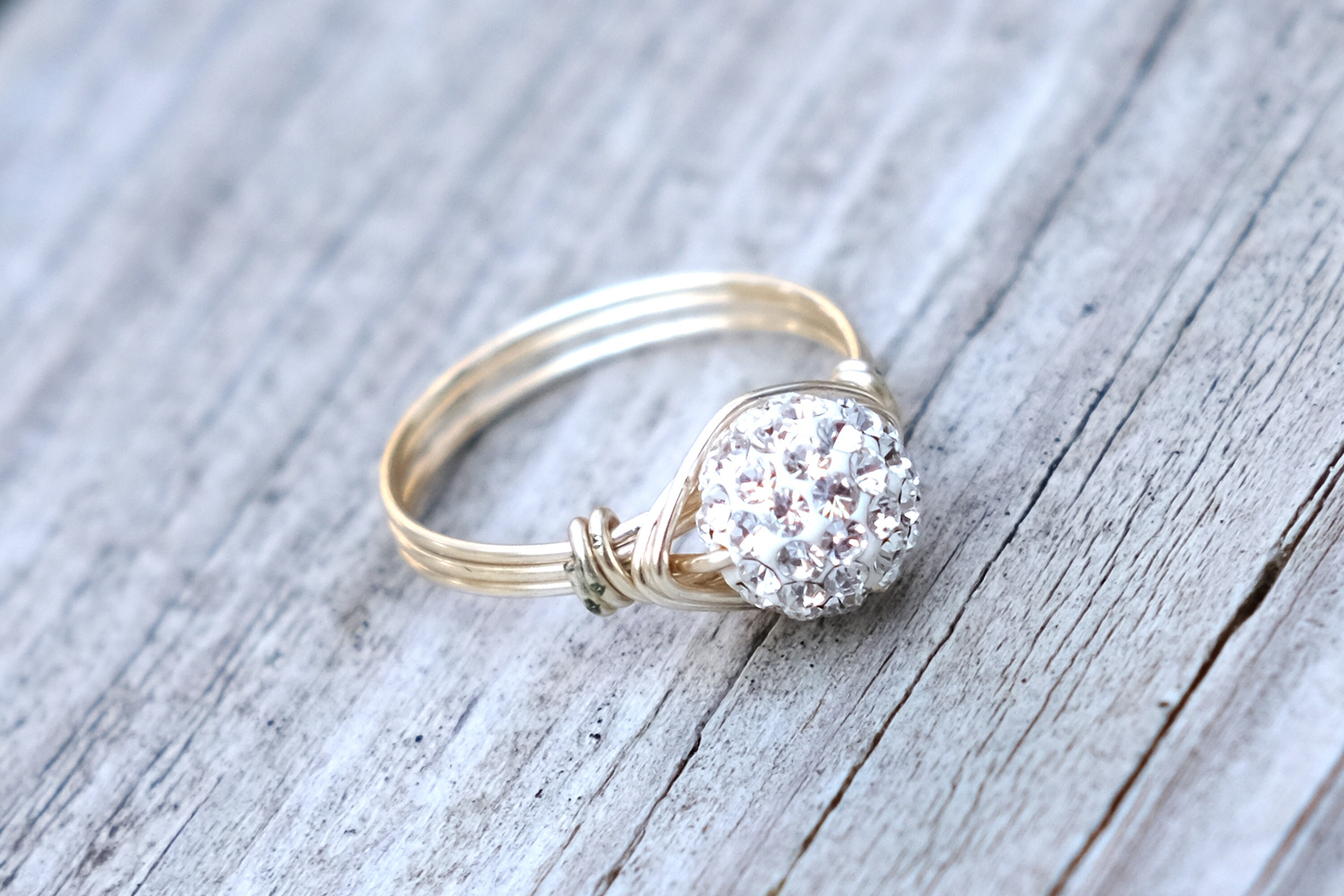 CZ Diamond Ring Pavé Crystal Ring Disco Ball Statement - Etsy Canada