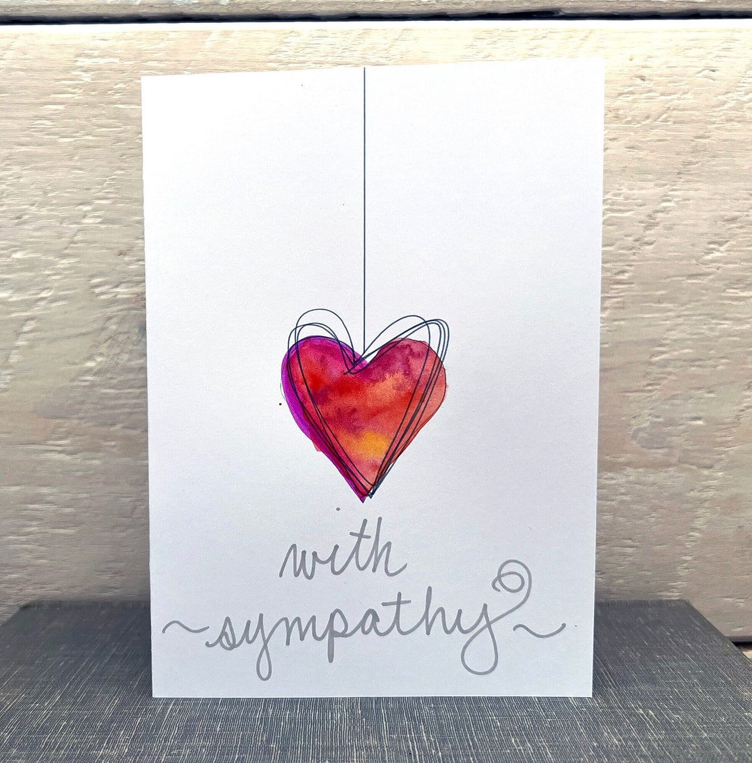 Hand Painted Condolence Card - Etsy