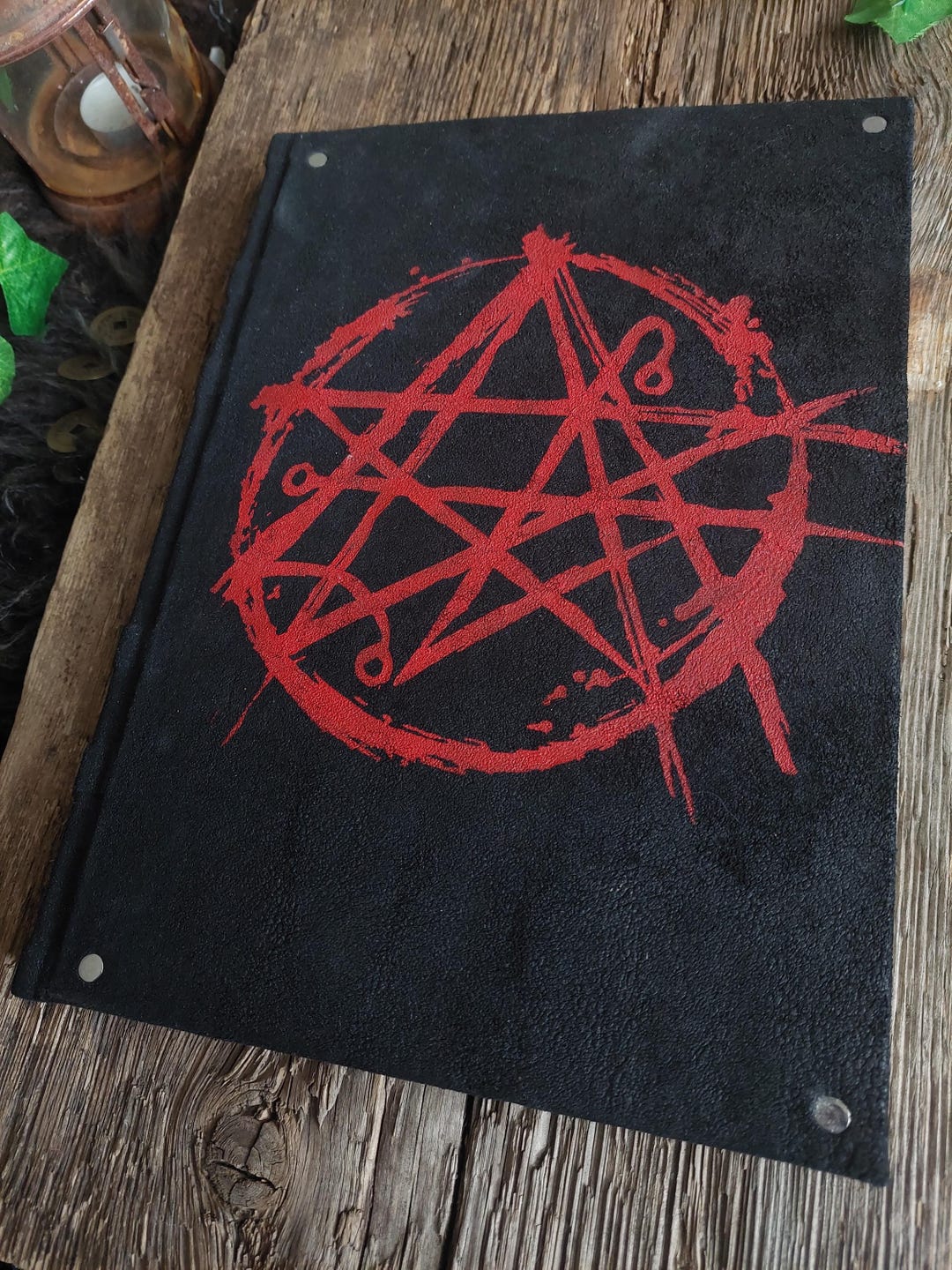 Necronomicon - Leather Bound Notebook - HP Lovecraft - Eldritch Sigil ...