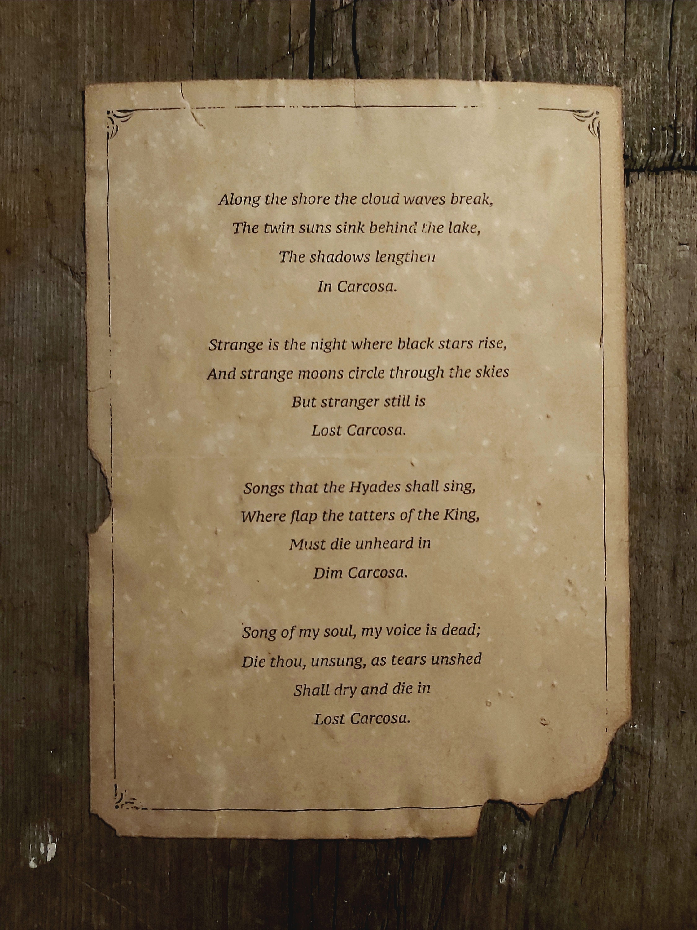 Cassilda's Song Lost Document the King in Yellow - Etsy