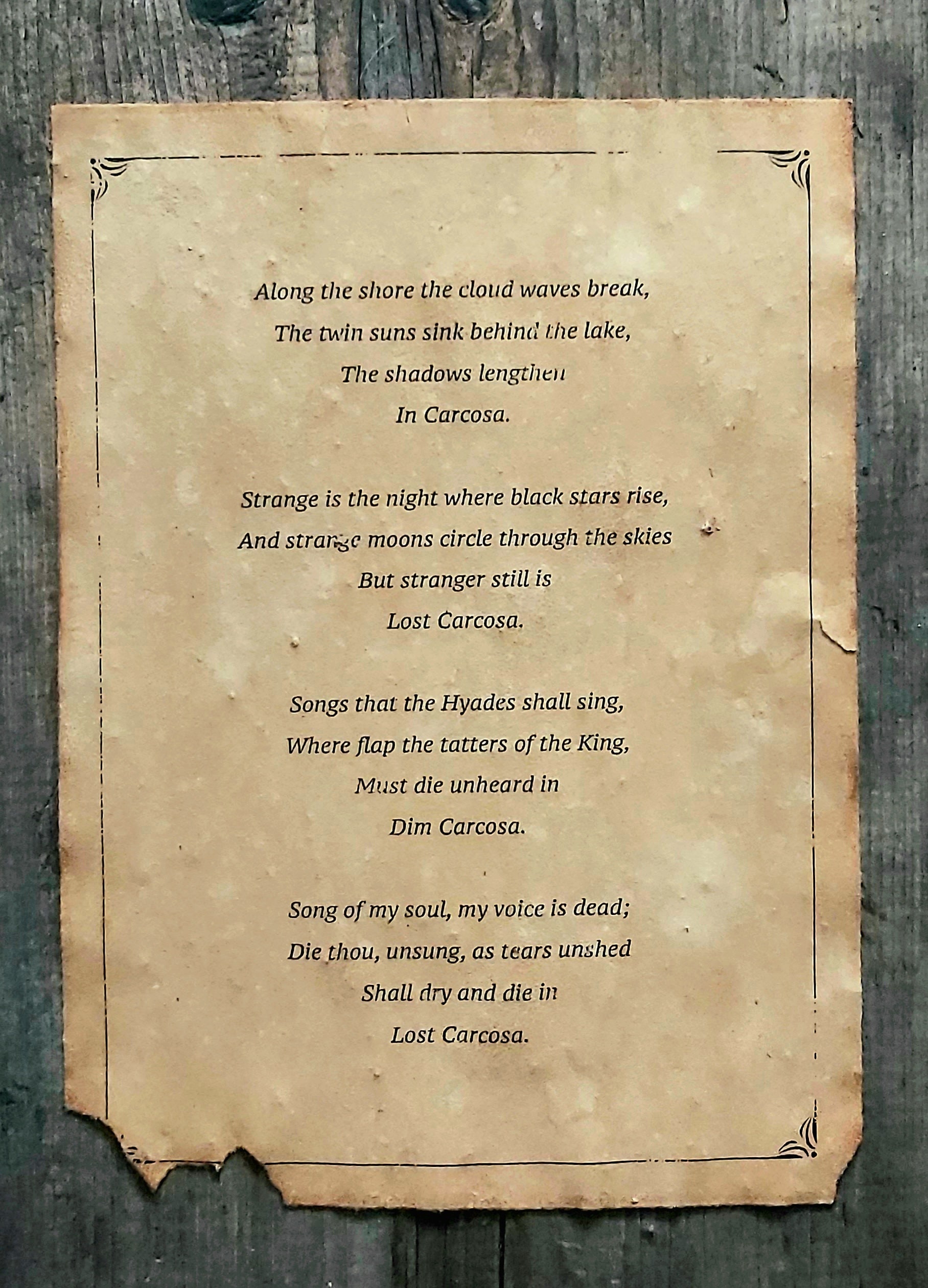 Cassilda's Song Lost Document the King in Yellow - Etsy