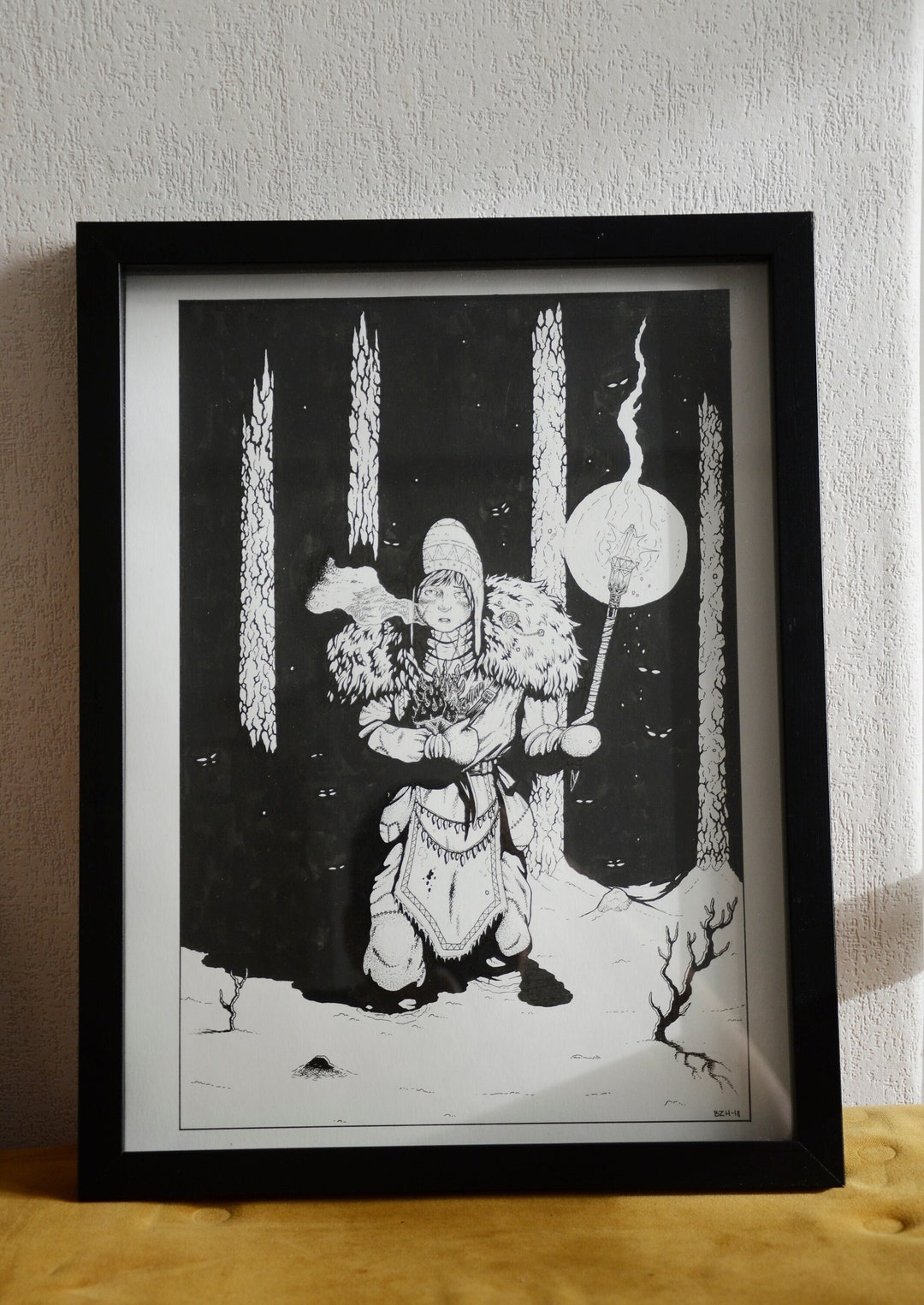 Fantasy Horror Ink Drawing - Original Art - Unframed Drawing - Dark Art ...
