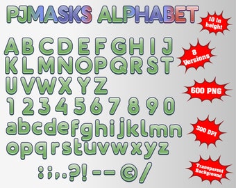 Pj masks font | Etsy
