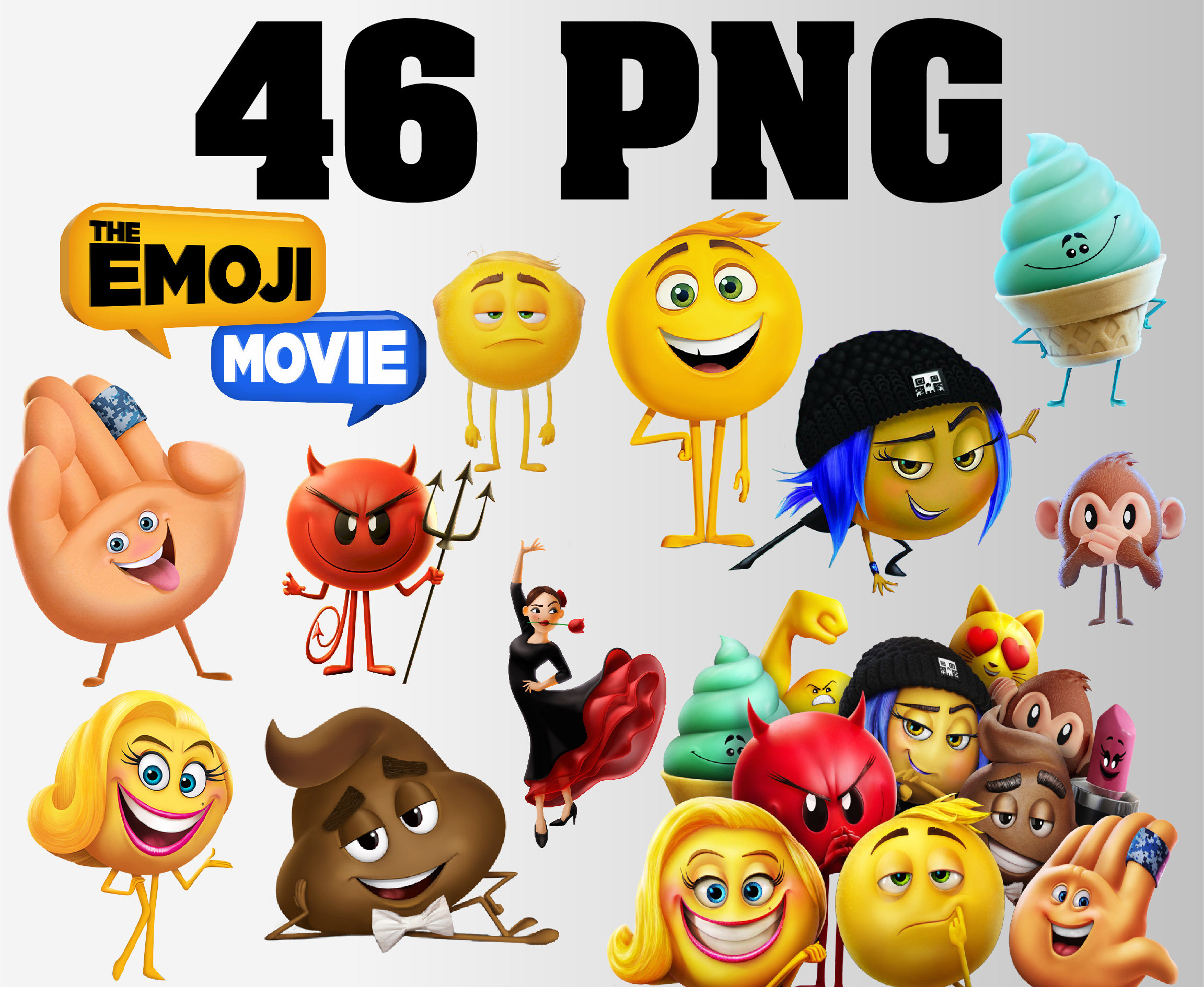 The Emoji movie clipart 46 PNG Transparent background | Etsy