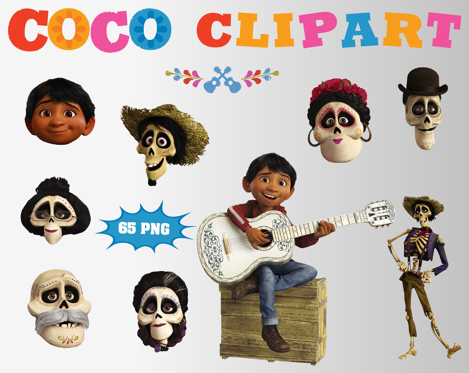 Coco movie 2017 Clipart 65 PNG Transparent Background | Etsy