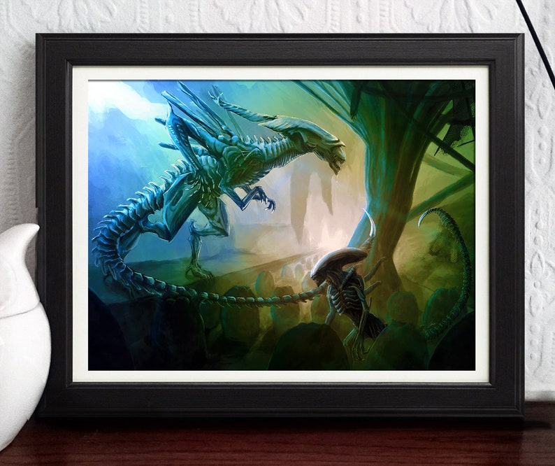 XENOMORPH Wall Art Alien Movie Painting Print - Etsy