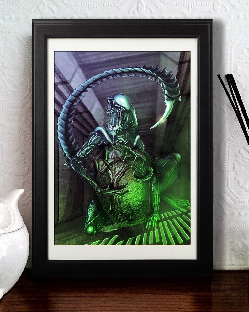 Alien XENOMORPH Art PRINT Alien Movie Poster Illustration - Etsy