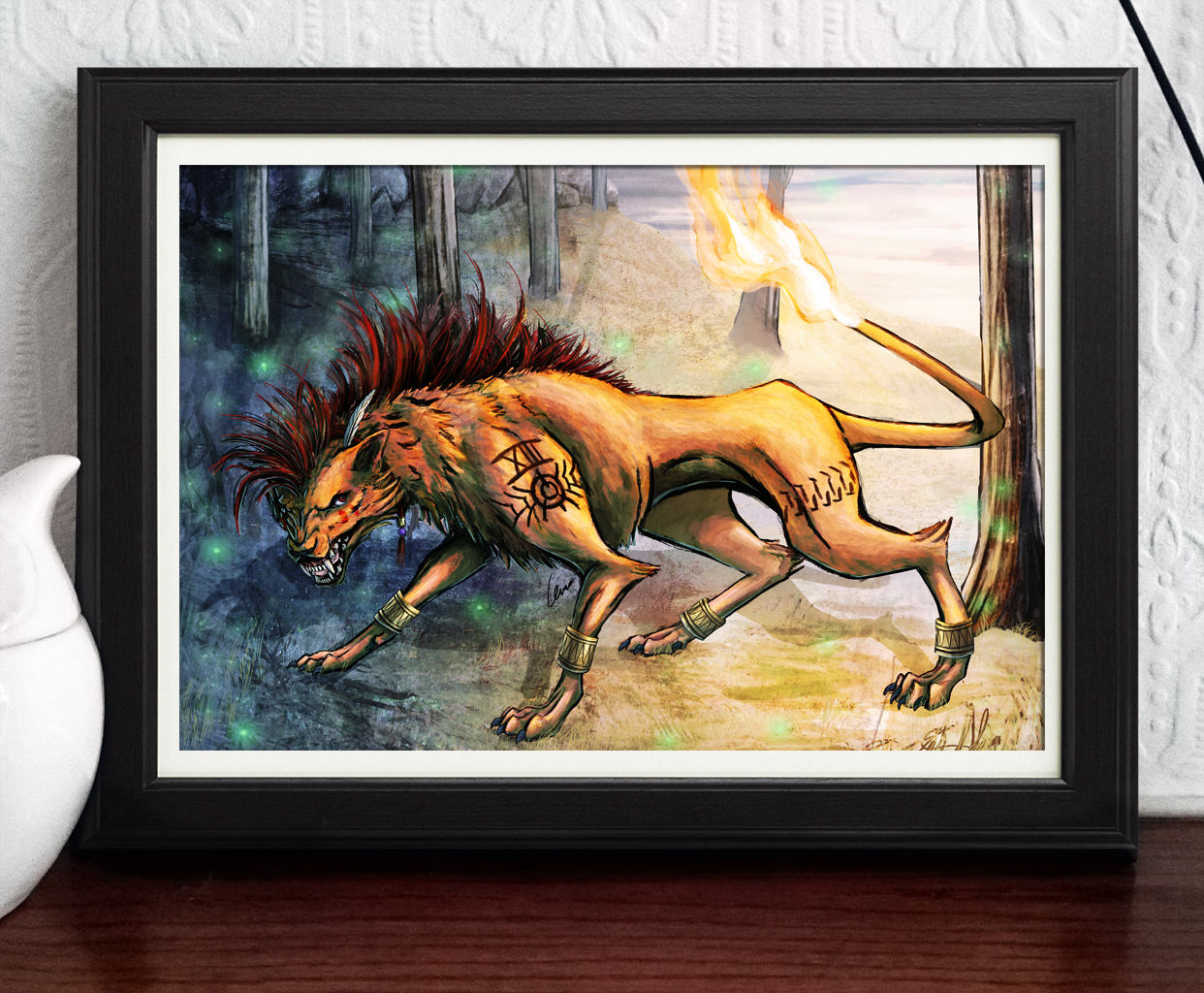 Final Fantasy 7 Print - Red XIII Art Painting - Nanaki Poster - Final ...