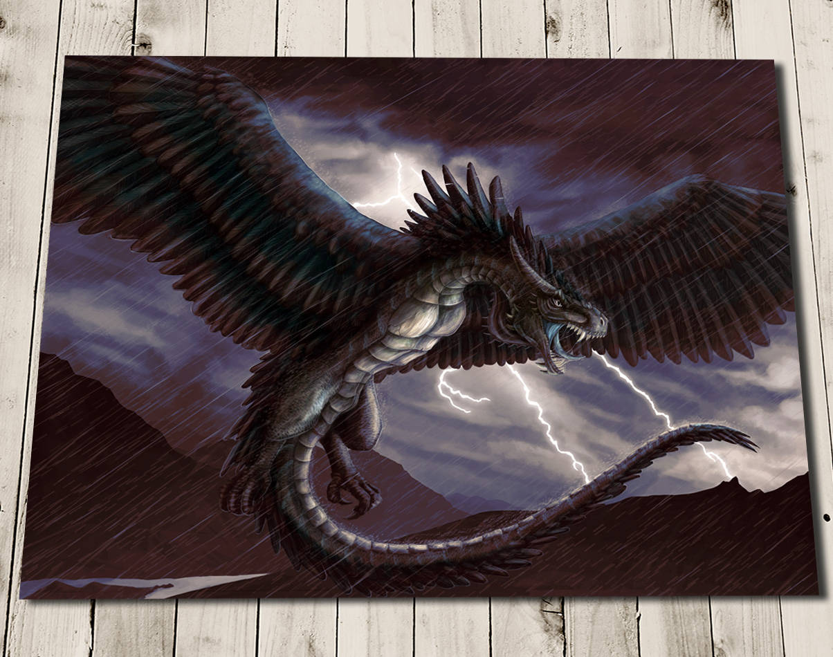 Fantasy Flying Dragon Art