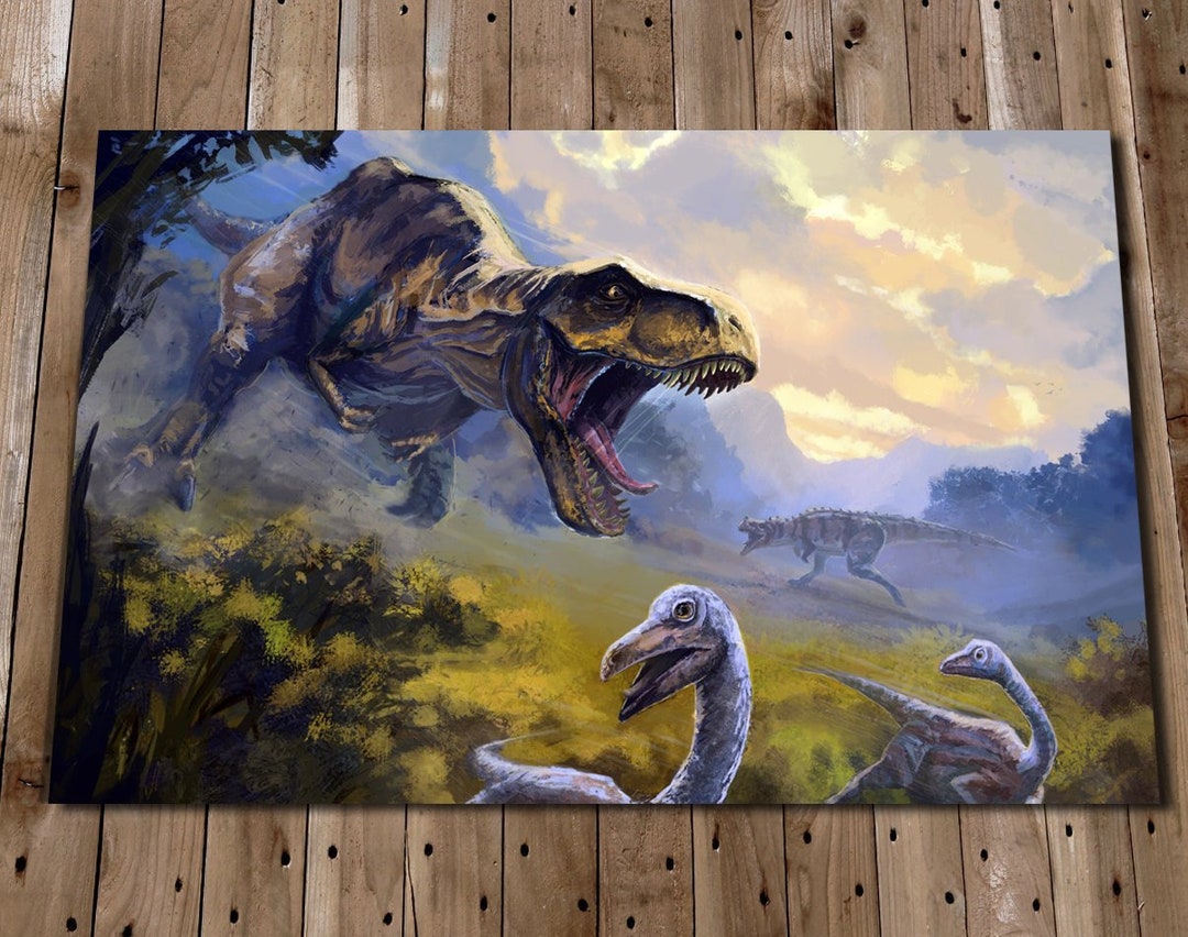 Dinosaur Print - Jurassic Trex Art - T-rex Wall Art - Evolution - Dino ...