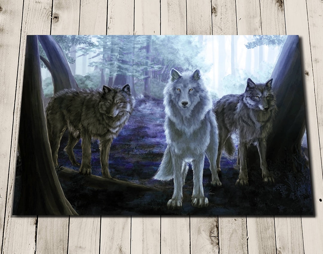 Wolf Art Painting - Wolf Print - Wolf Wall Art - Wolf Home Decor - Wolf ...