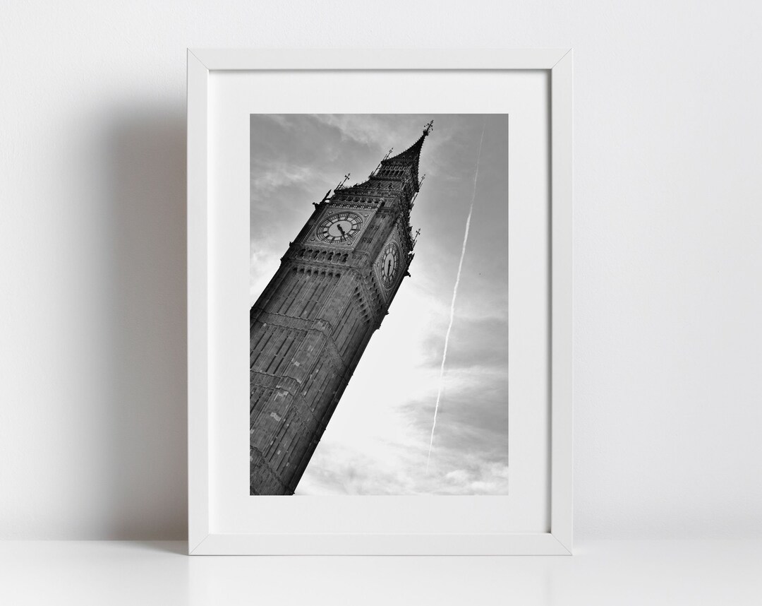 Big Ben Print London Black and White Photography - Etsy