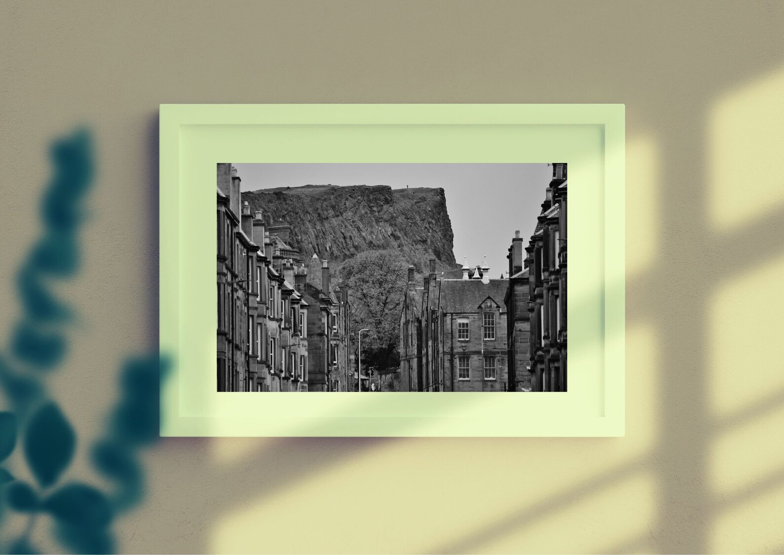 Arthur's Seat Edinburgh Tenements Black and White Photography Print ...