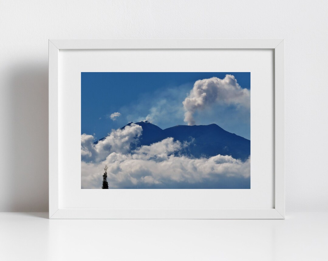 Mount Etna Poster Volcano Art - Etsy