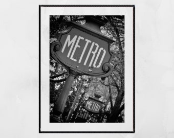 Paris Metro Poster - Etsy