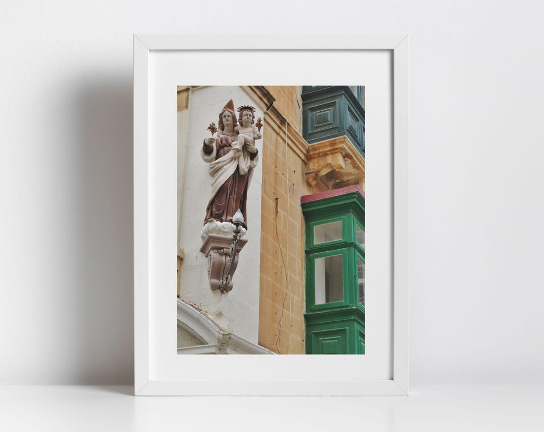 Virgin Mary With Baby Jesus Niches of Malta Print Fine Art Travel ...