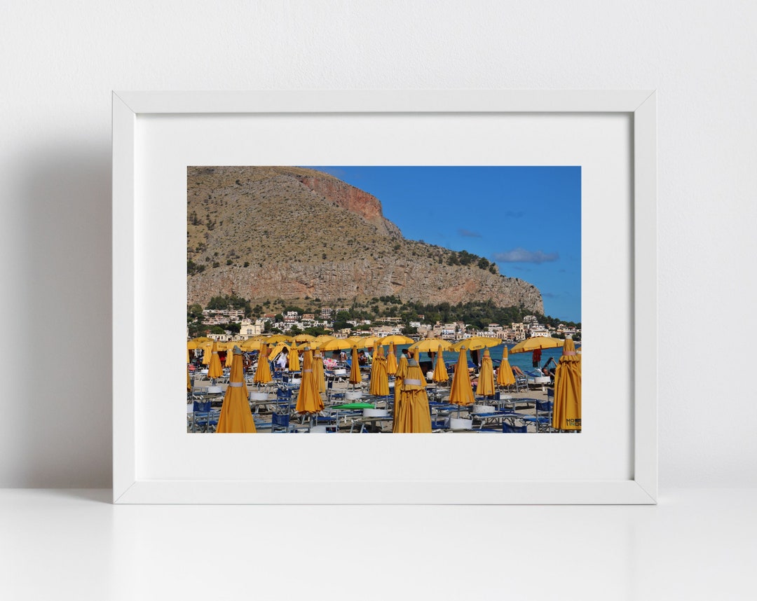 Italian Beach Photography Mondello Sicily Wall Art - Etsy