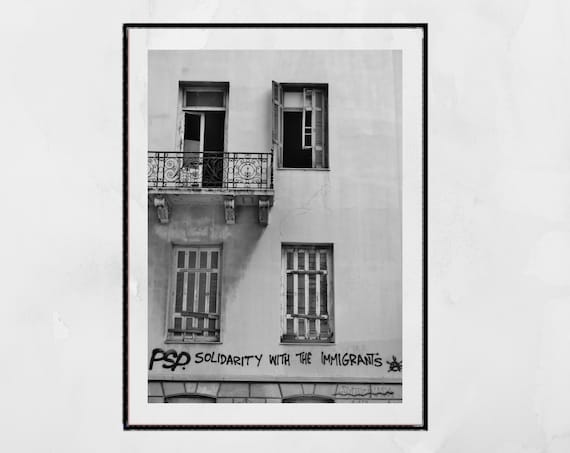 Anarchist Poster Socialist Wall Art Refugees Welcome Art | Etsy