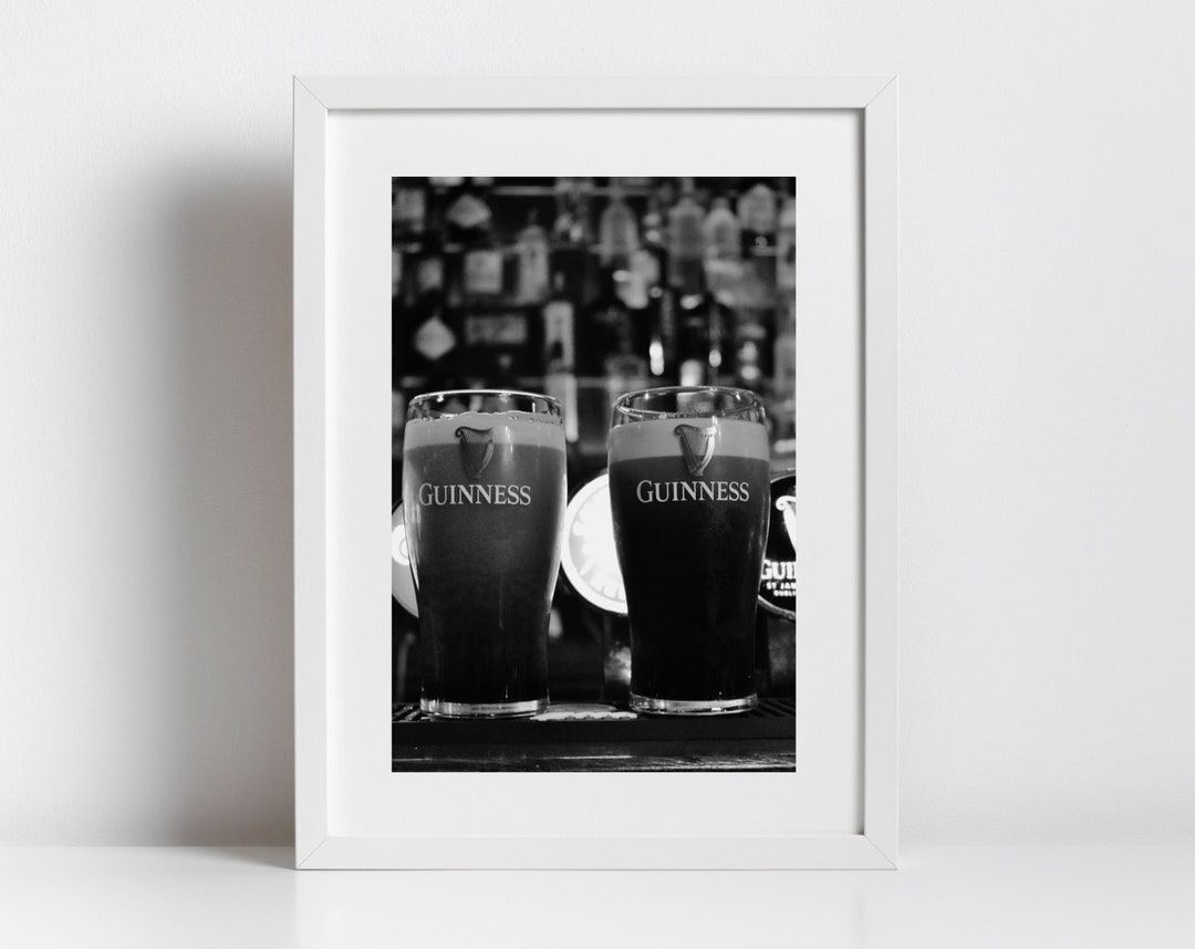 Guinness Black and White Poster Irish Pub Decor O'donoghue's Dublin ...