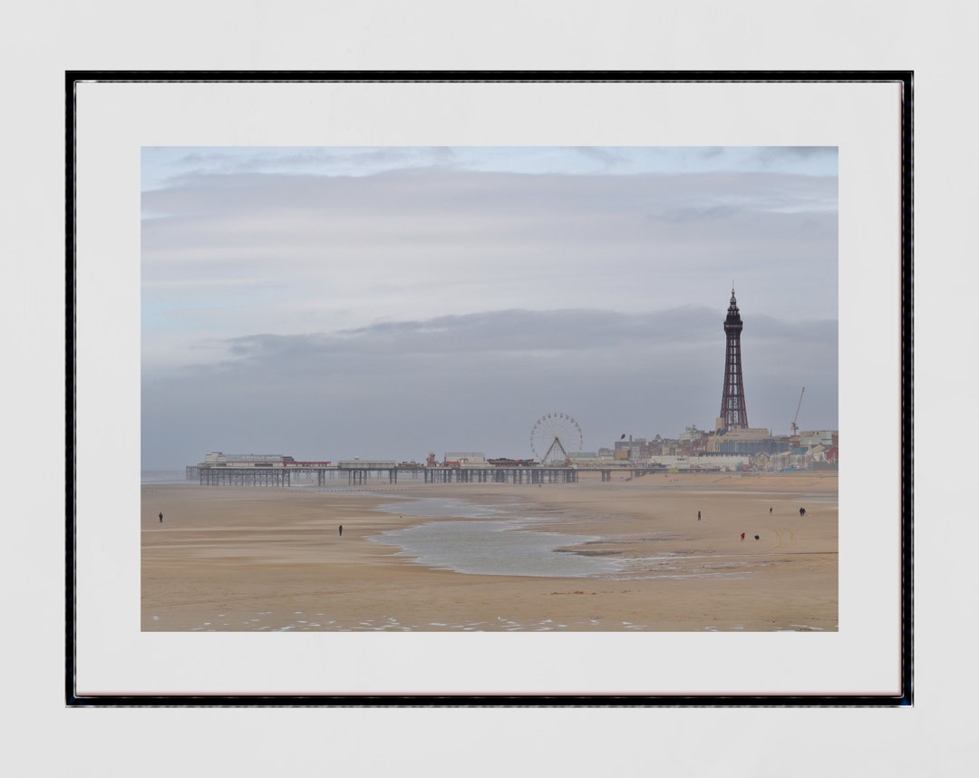 Blackpool Photography Print Blackpool Tower Beach Central Pier Poster ...