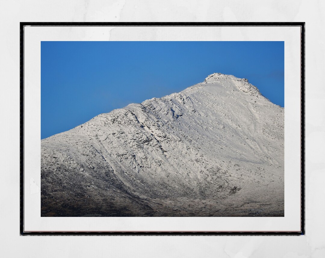 Goatfell Arran Scotland Snow Capped Mountain Photography Print - Etsy