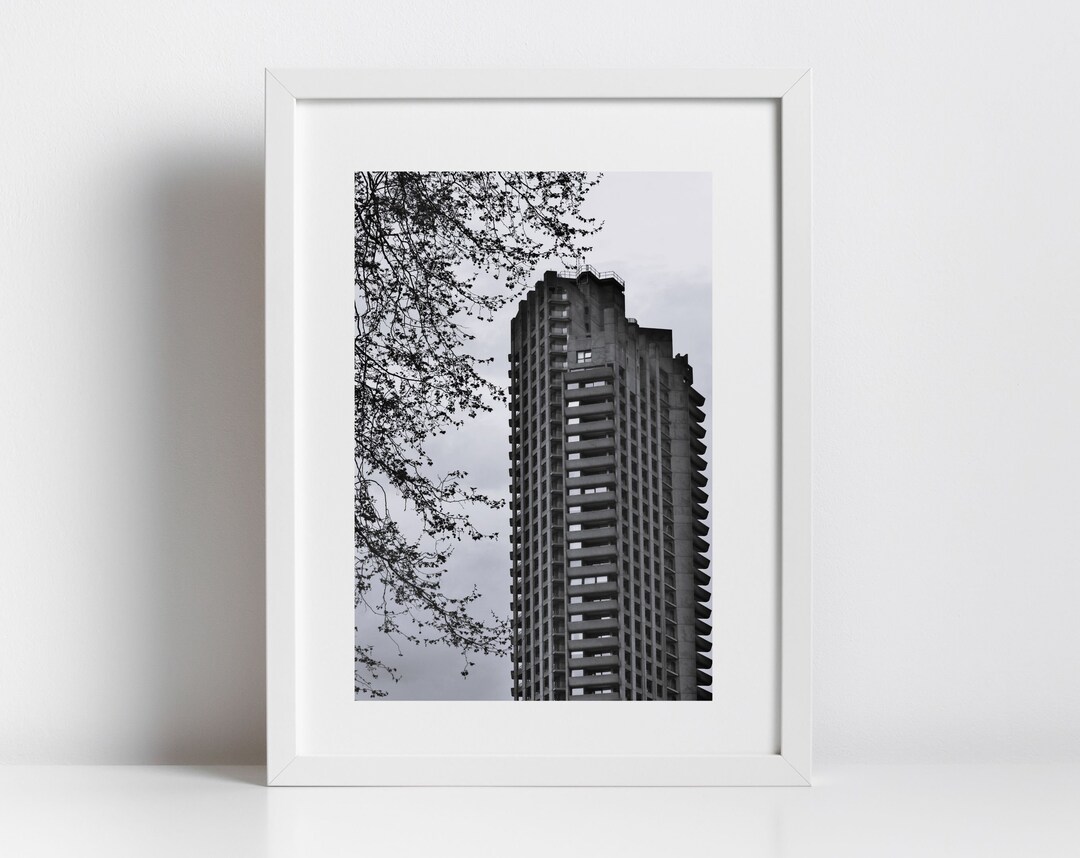 Barbican Poster Brutalist Black and White Photography Print - Etsy