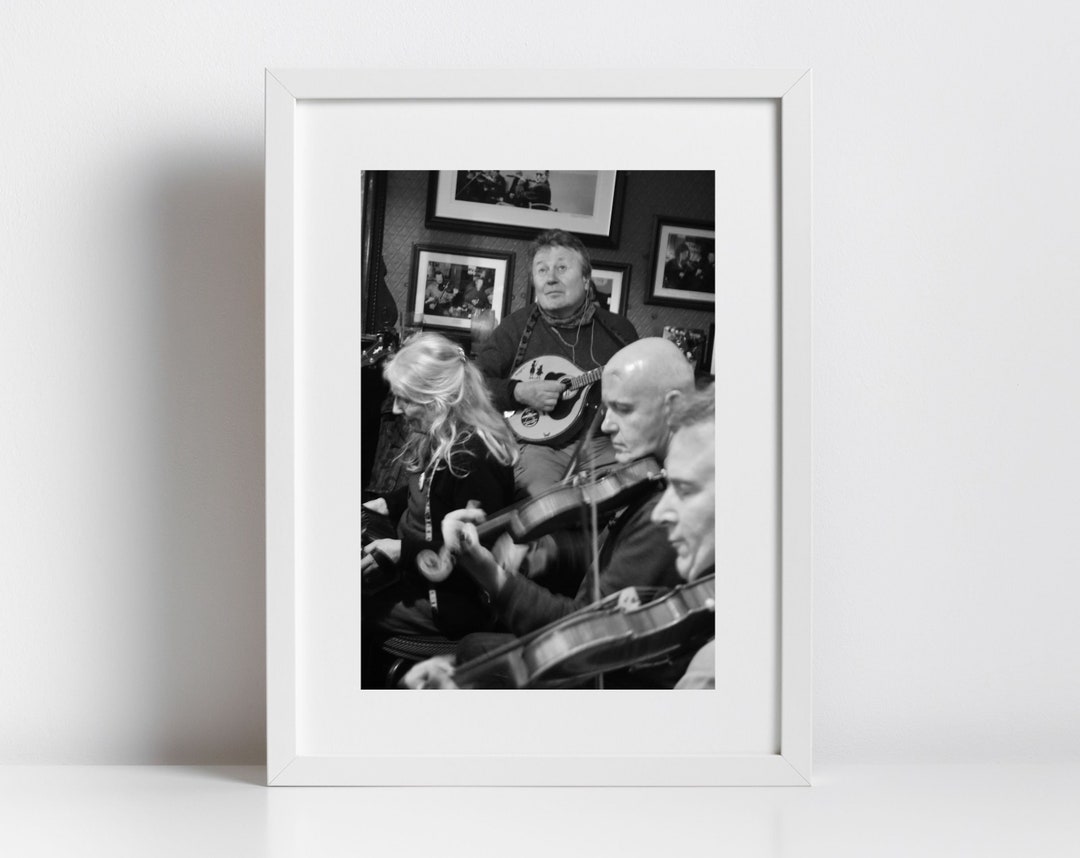 Traditional Irish Music Poster the Cobblestone Dublin Black and White ...