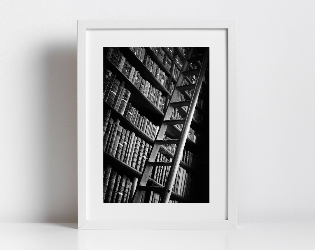 Library Wall Art the Long Room Trinity College Dublin Black and White ...