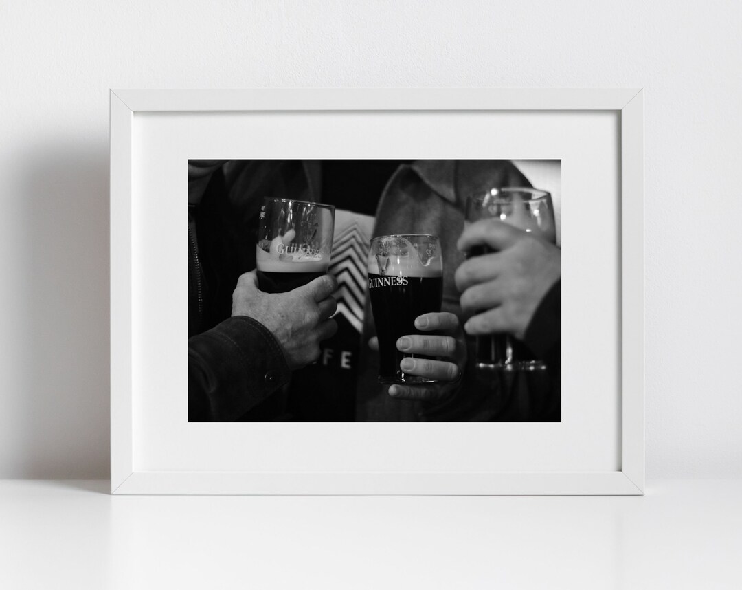 Guinness Poster Irish Pub Black and White Print O'donoghue's Dublin ...