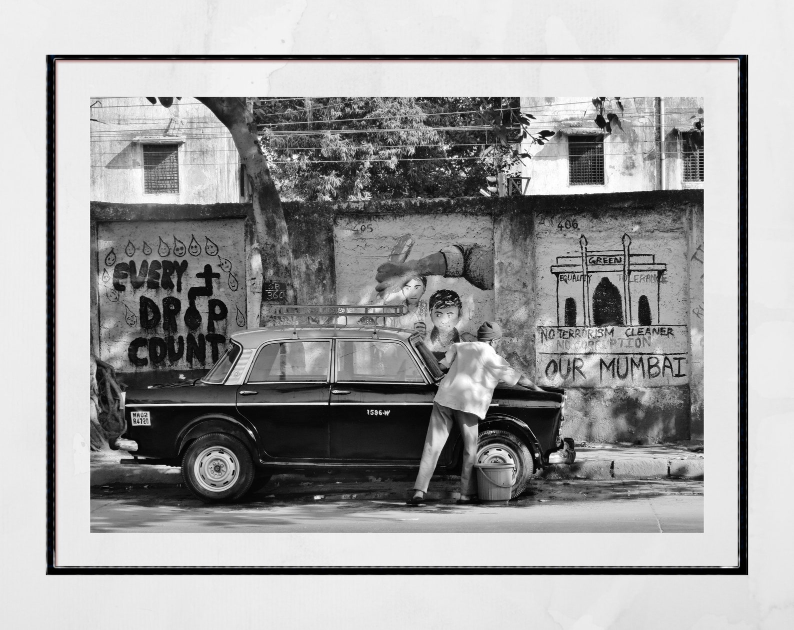 Mumbai Wall Art India Black and White Photography Print - Etsy UK