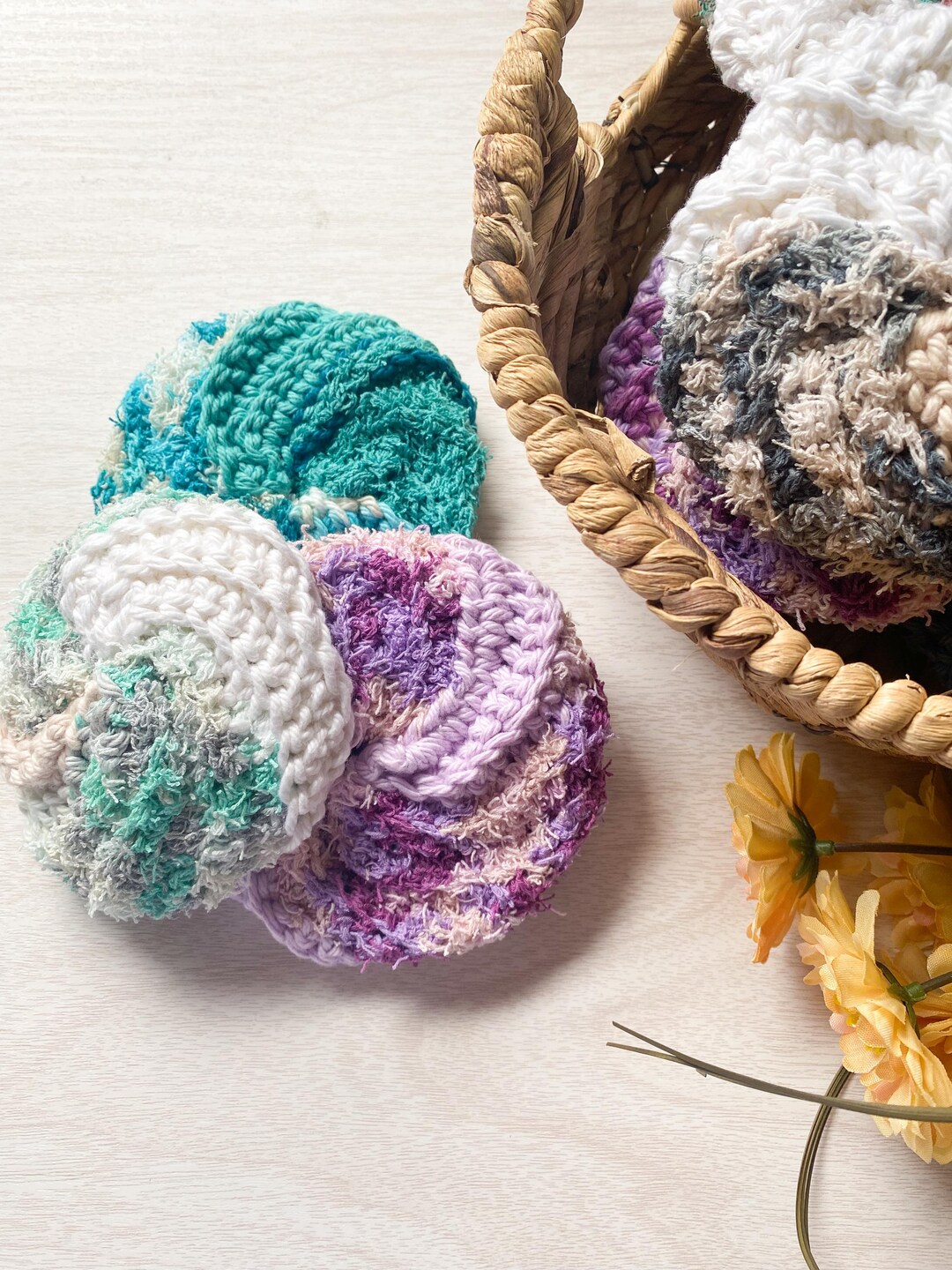 Colorful Spiral Crochet Dish Scrubbies Etsy