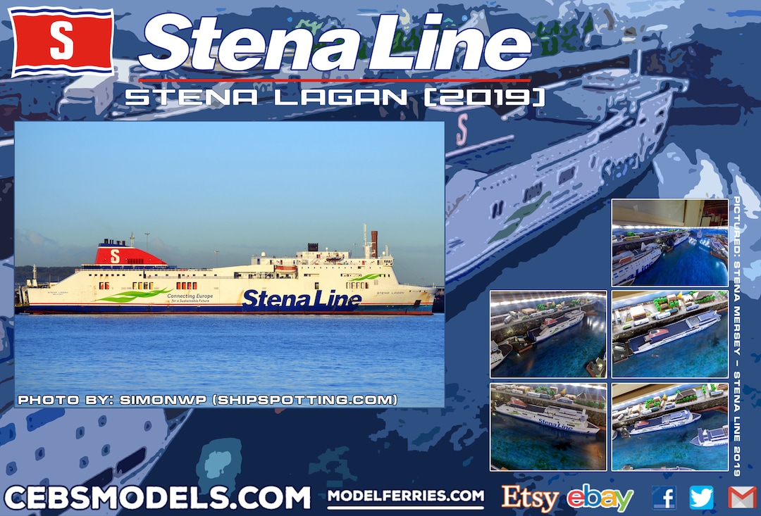 Stena Lagan - Stena Line 2019 Card Model Ferry Kit **new Edition** - Etsy