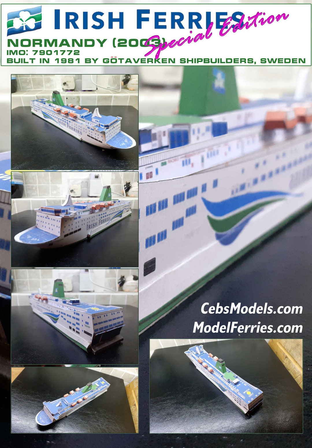 Normandy (special Edition 2003 Irish Ferries - With Sponsons) Card ...