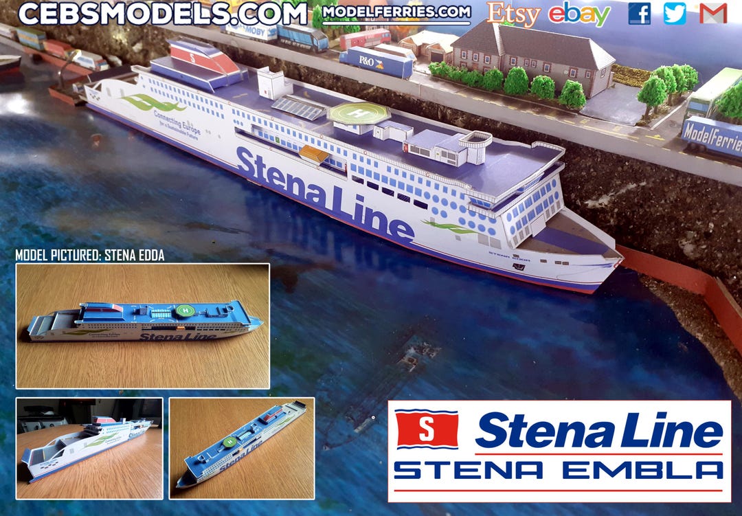 Stena Embla Model Ferry Card Construction Kit - Etsy Canada