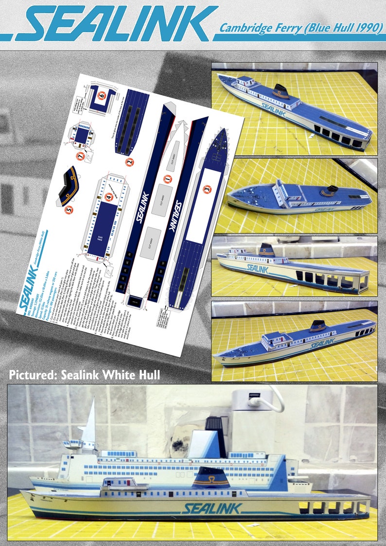 Cambridge Ferry (sealink 1990 Double Pack Weathered & Clean) Card Craft ...