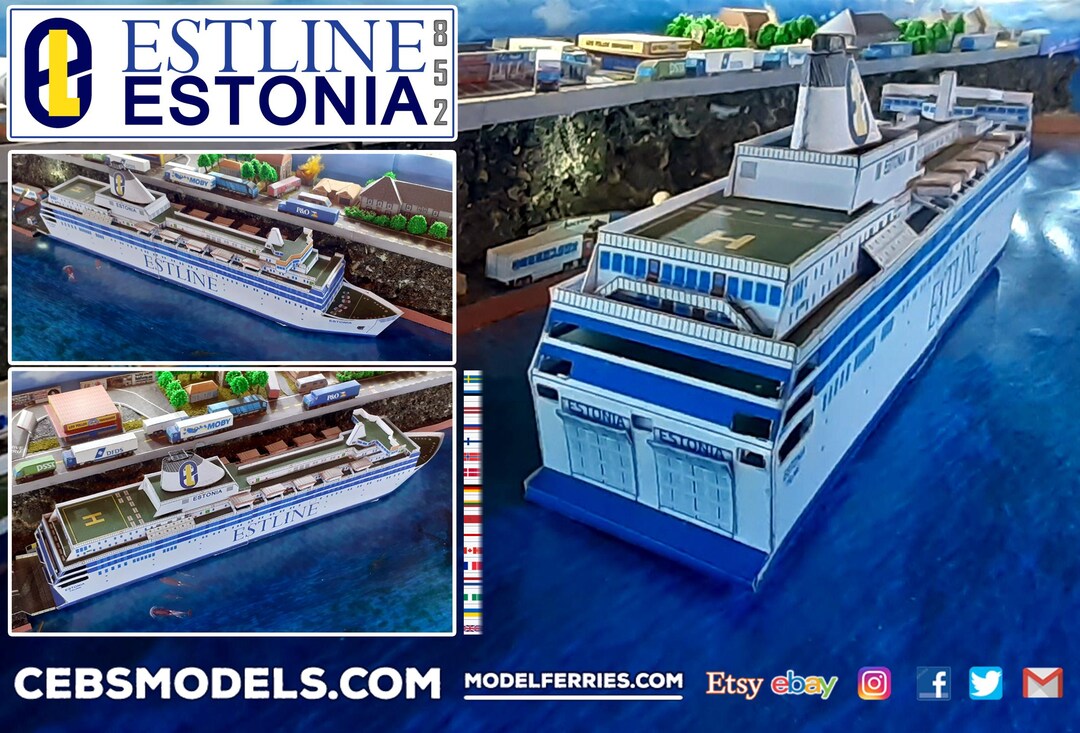 Estonia (estline - Final Version) Model Ferry Card Construction Kit - Etsy