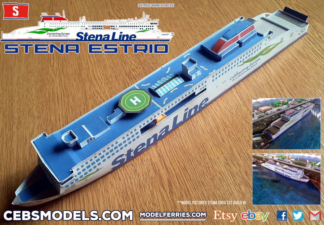 Stena Estrid Model Ferry Card Construction Kit - Etsy