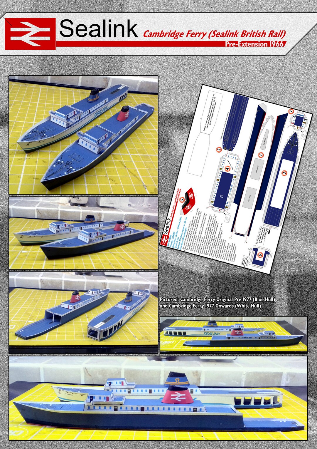 Cambridge Ferry (sealink British Rail 1966 Double Pack Weathered and ...